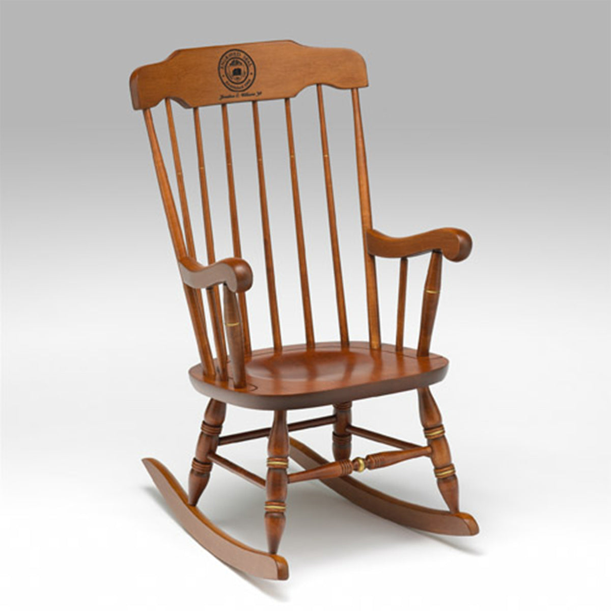 MIT or Sloan Laser Engraved Cherry Rocking Chair – The COOP