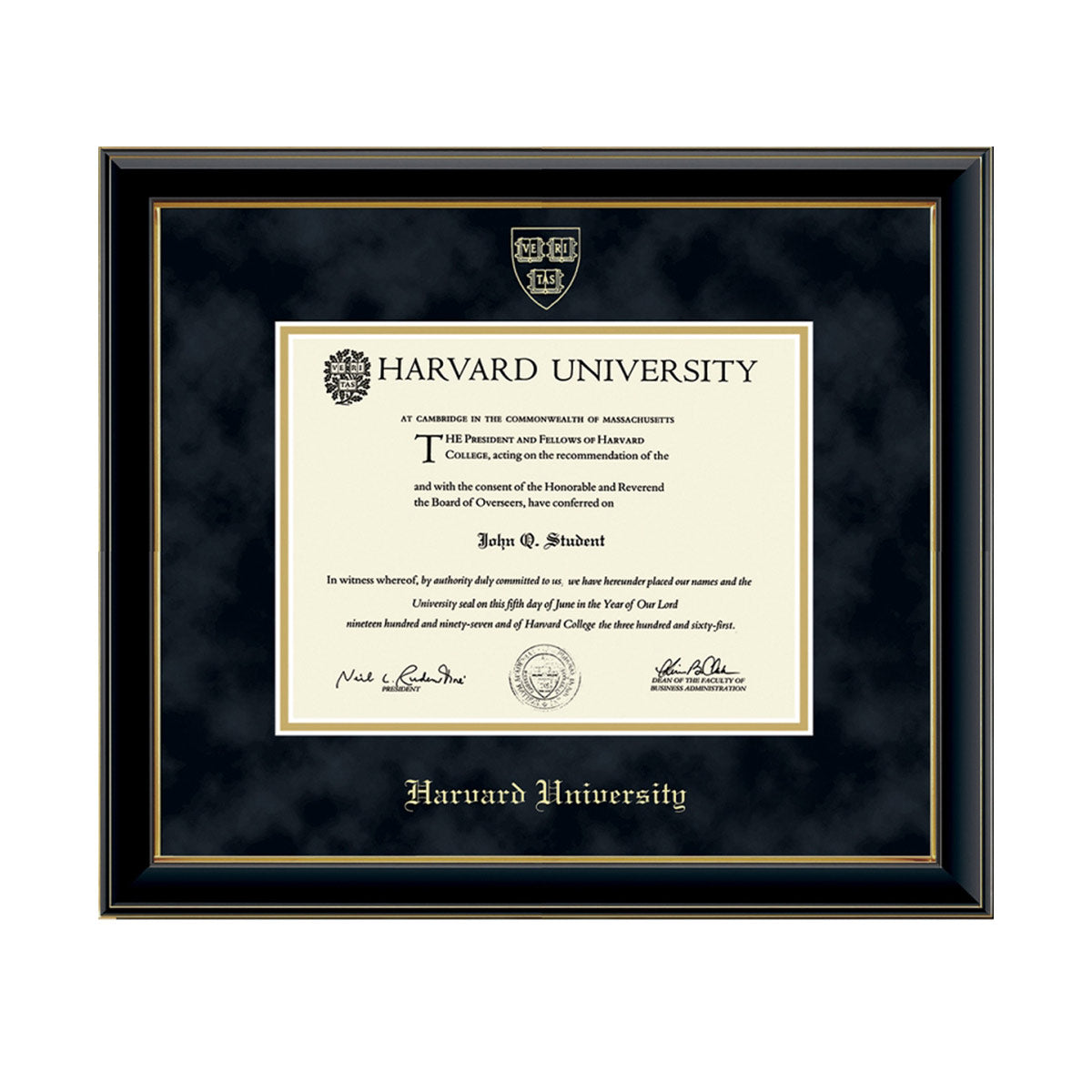 Harvard Gold Embossed Diploma Frame in Onyx Gold – The COOP