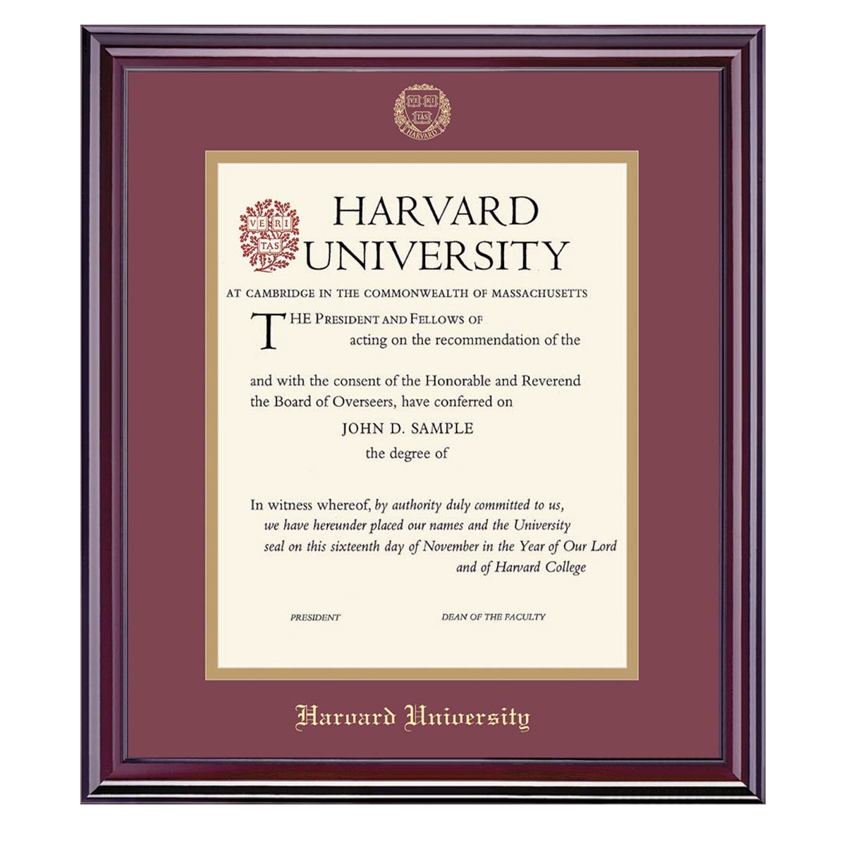 Harvard University Vertical Certificate Frame – The COOP