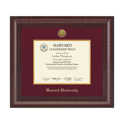 Harvard Presidential Gold Engraved Certificate Frame in Premier with M ...