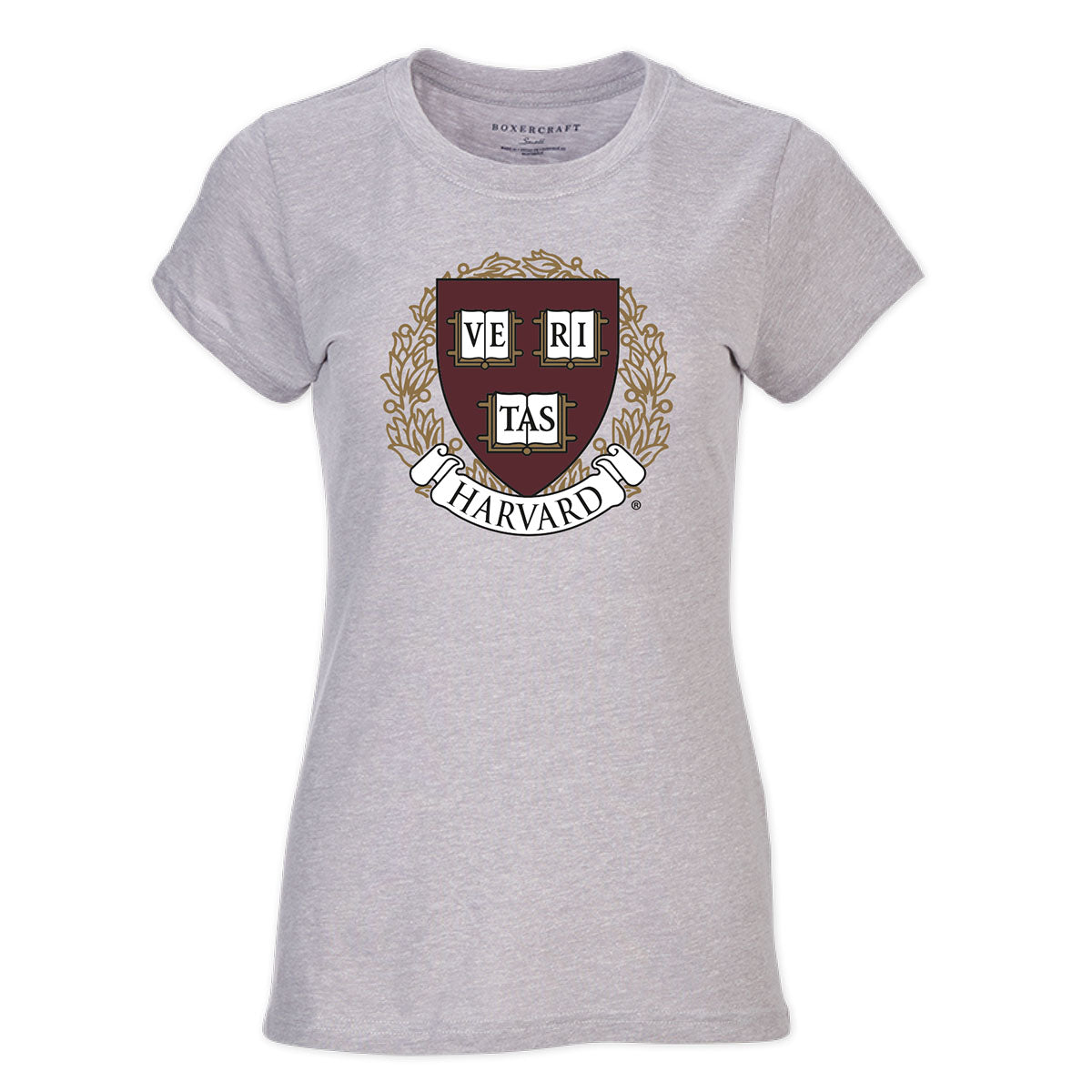 Harvard Womens Full Color Seal Grey Triblend Tee – The COOP