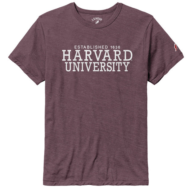 Harvard Victory Falls Triblend Tee With Harvard Established 1636 Desig ...