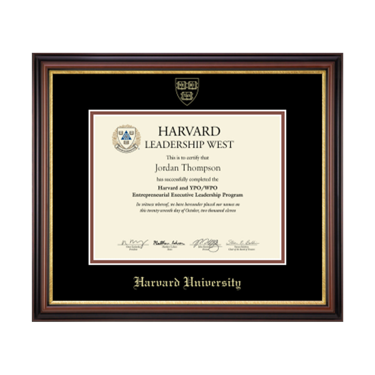 Harvard Gold Embossed Certificate Frame in Gallery or Regency Gold wit ...