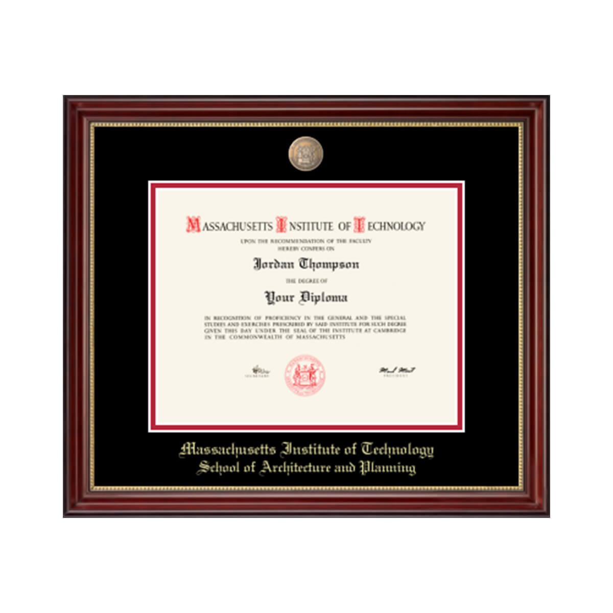 MIT Masterpiece Medallion Diploma Frame in Kensington Gold with Black ...