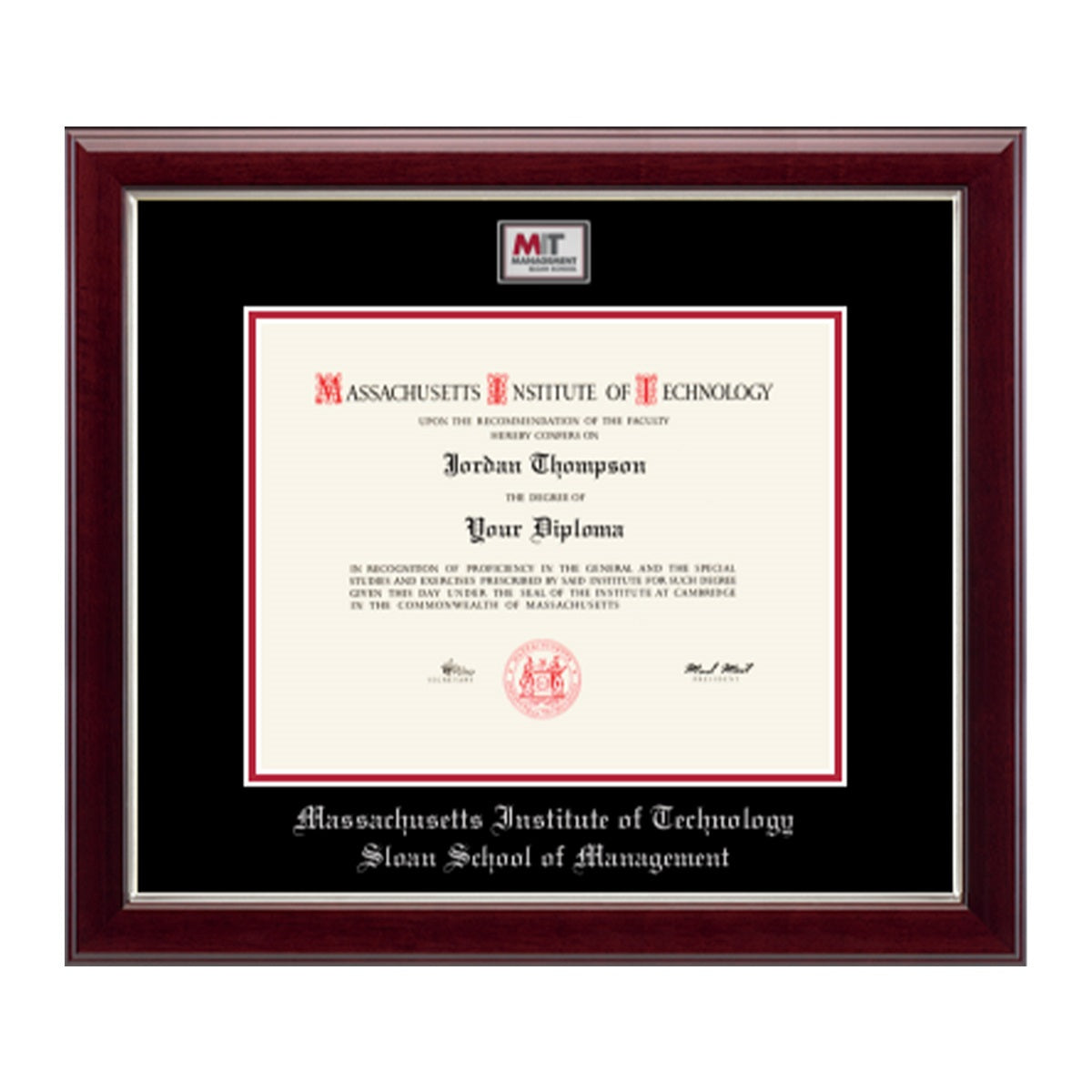 MIT Sloan School of Management Masterpiece Medallion Diploma Frame in ...
